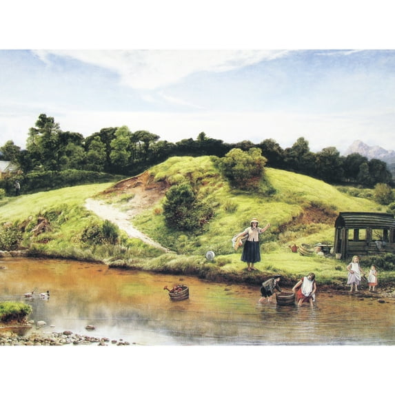 Dyce Scene In Arran Riverside Scotland Painting Extra Large Art Print ...