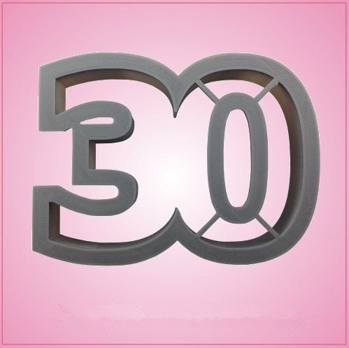 Dycica Number 30 Cookie Cutter, 3x4.25 Inches, Gray, Plastic, 1 Piece ...