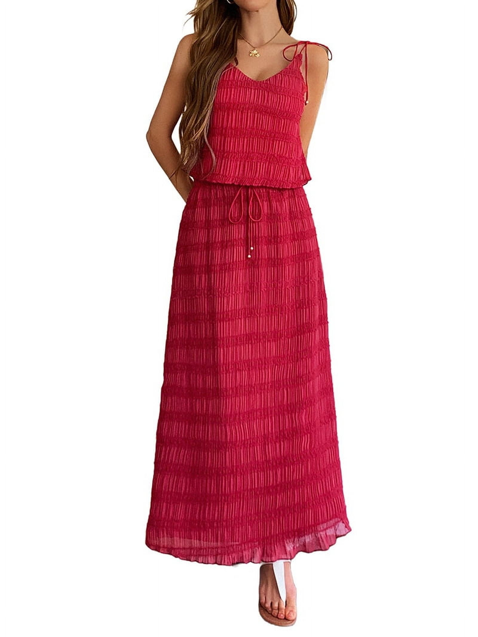 Dycnvjo Women'S Vacation Casual Style Sling Seaside Long Skirt Going ...