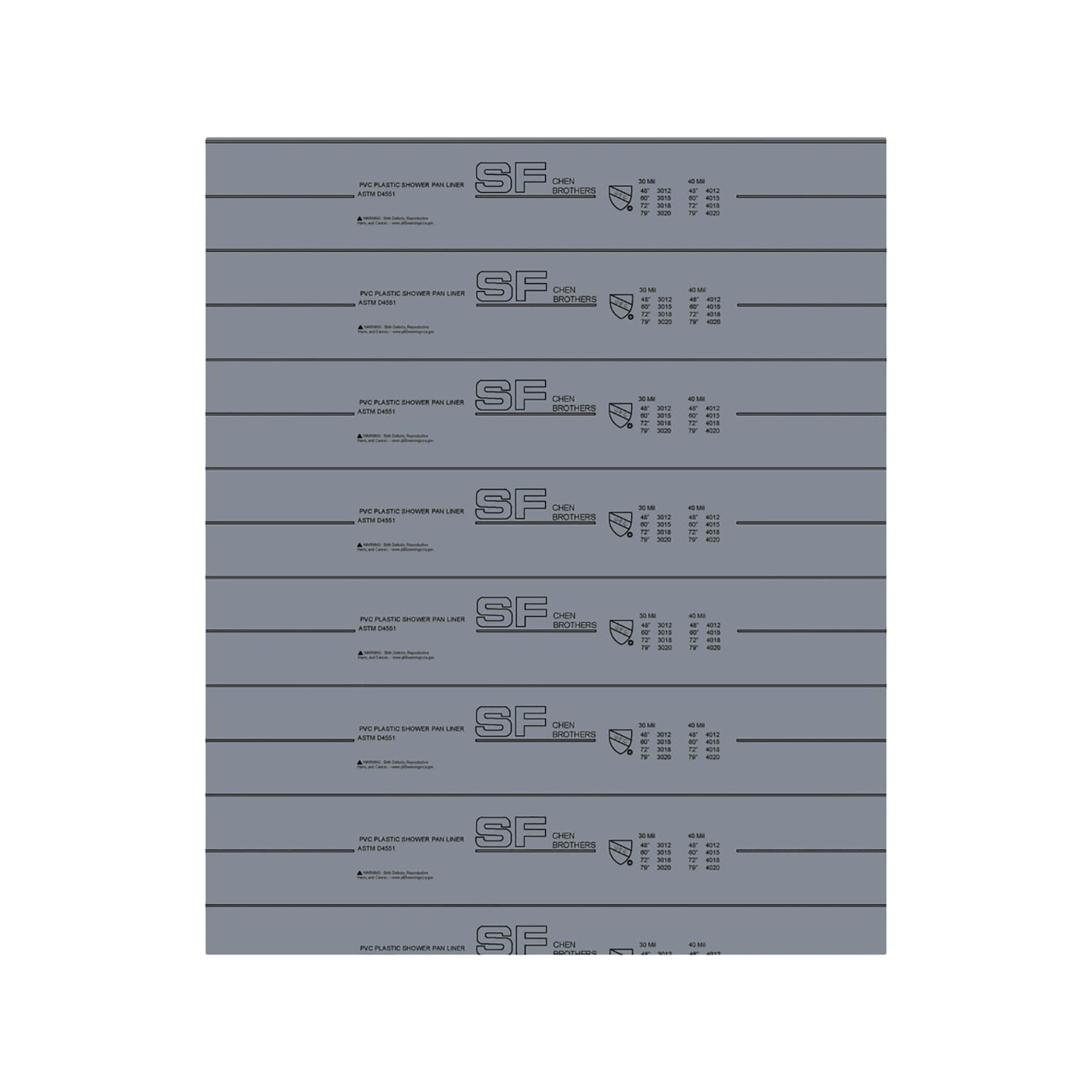 Dyconn SF PVC Shower Pan Liner Roll 40 Mil Thickness w/every 6" marking ...