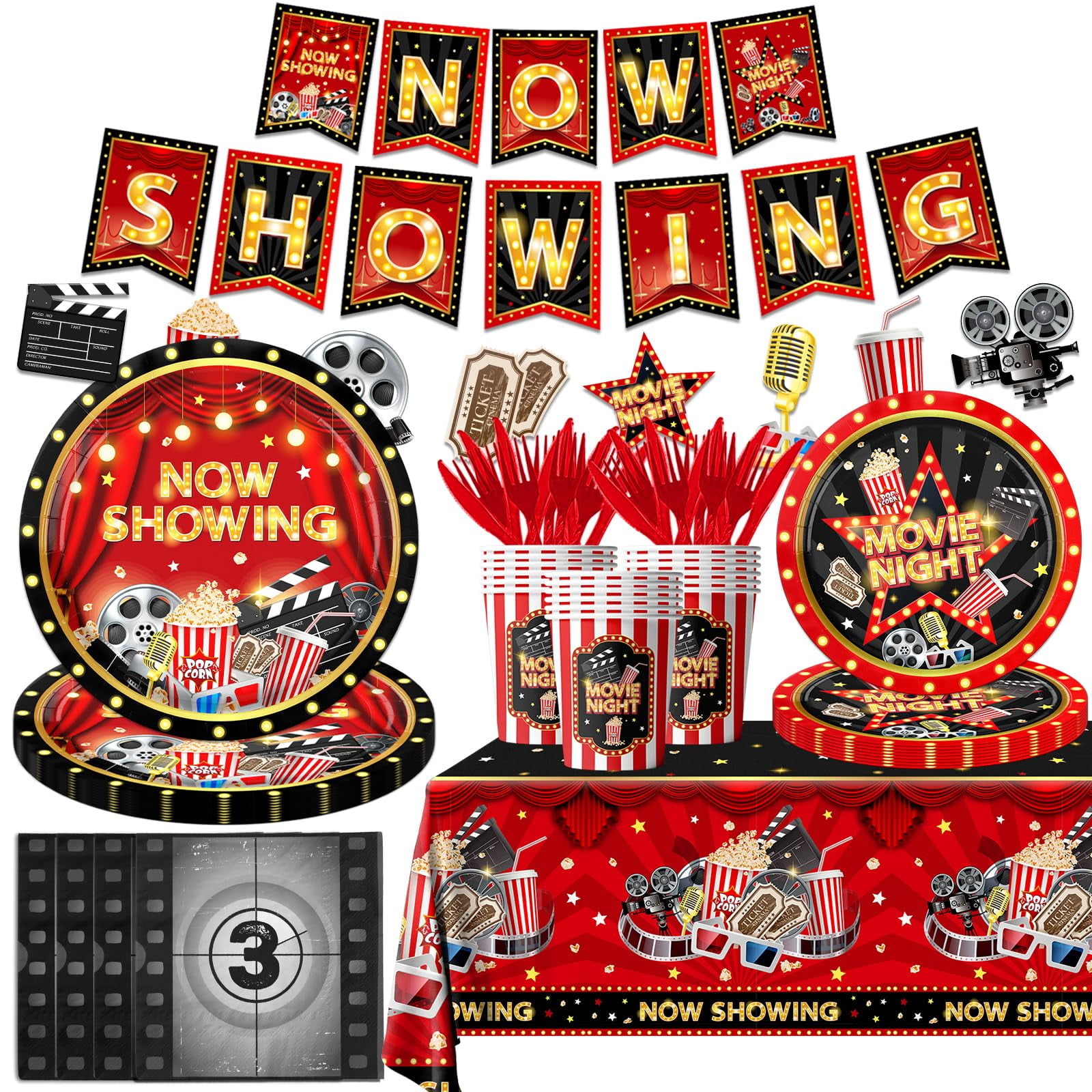 Dydamud Movie Night Supplies, Drive In AFN1Movie Party Set Include Now ...
