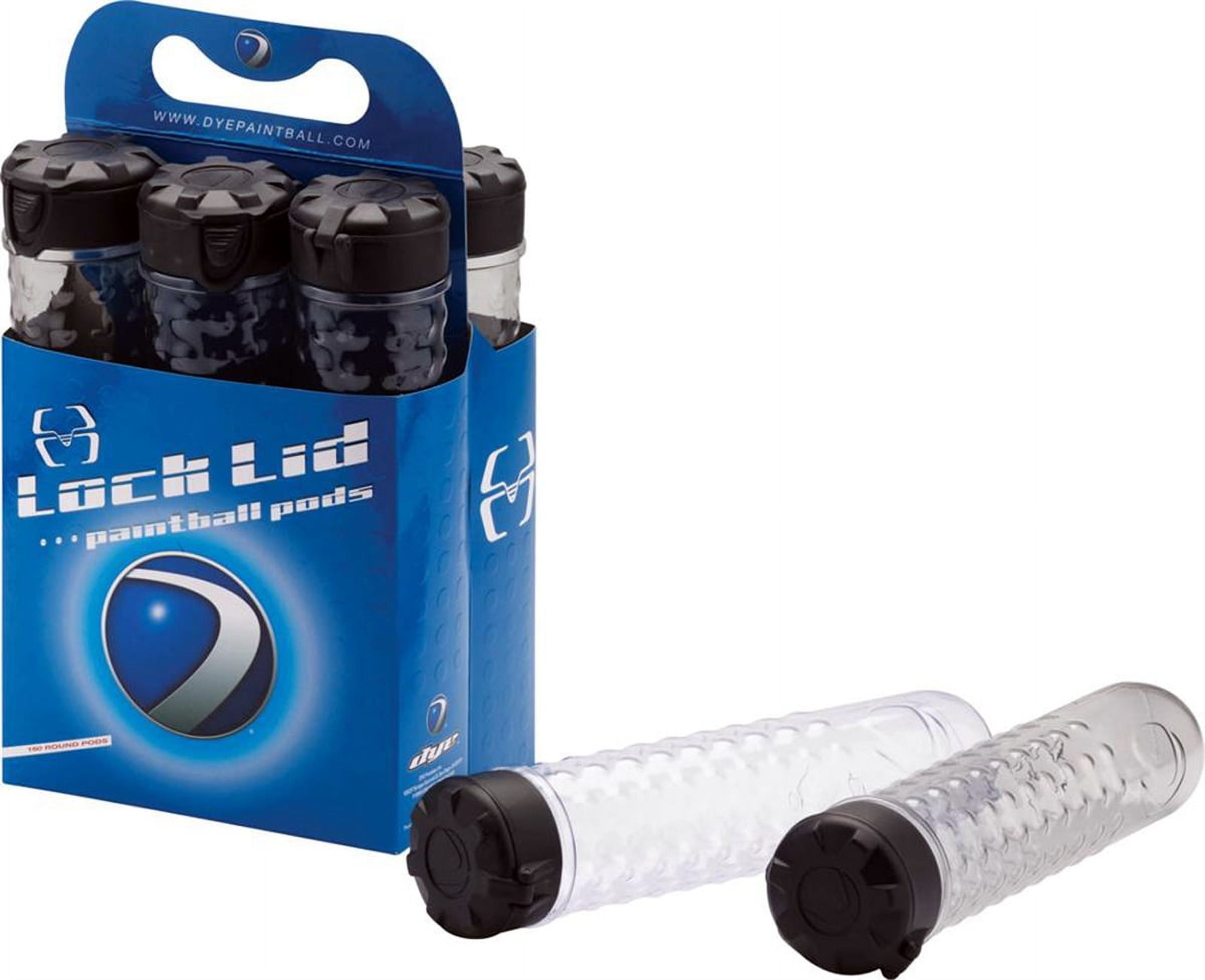 Dye 160 Round Lock Lid Paintball Pod Tubes - 6 Pack - Smoke - Walmart.com