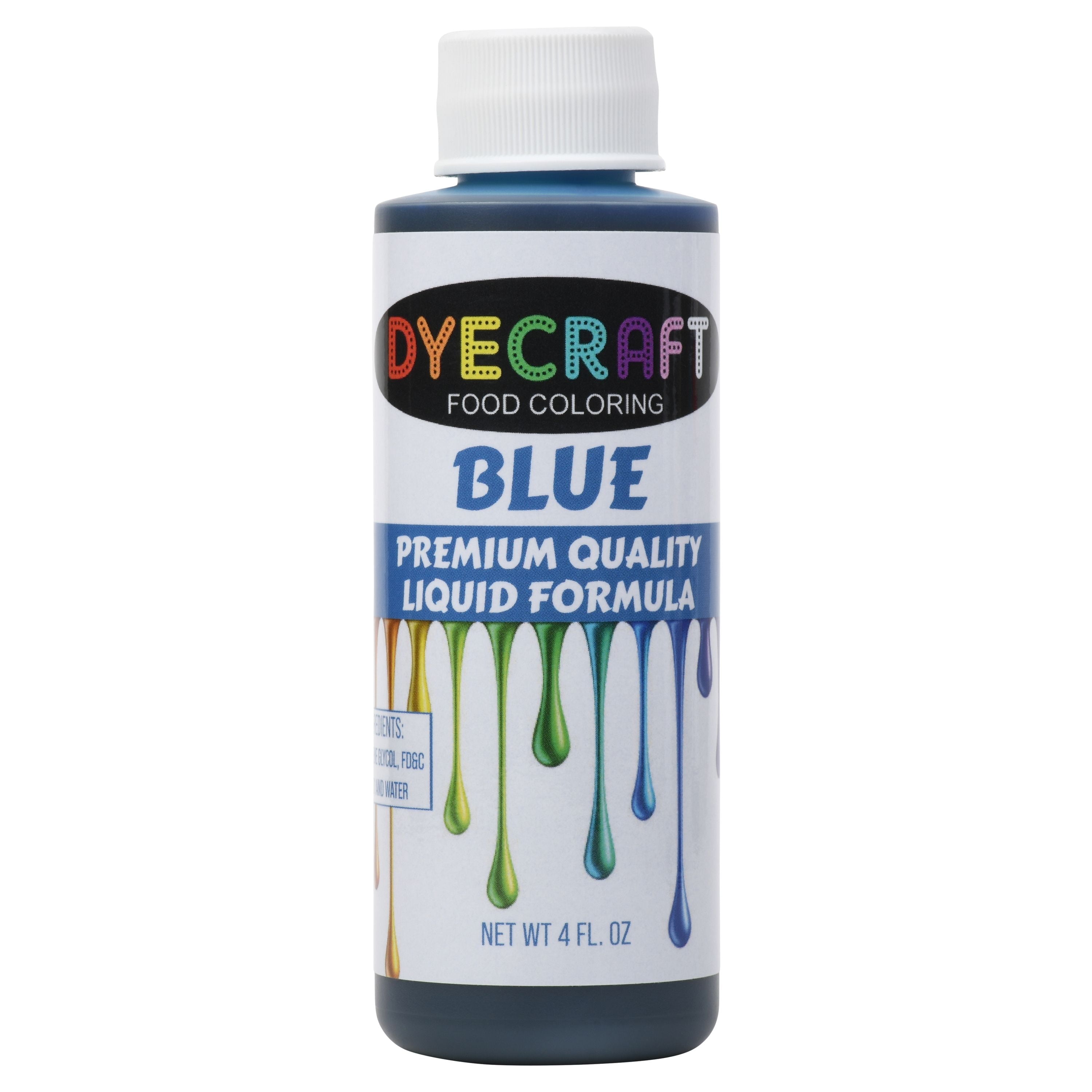 DyeCraft Blue Food Coloring - 4 oz Bottle for Baking, Cooking, Arts ...