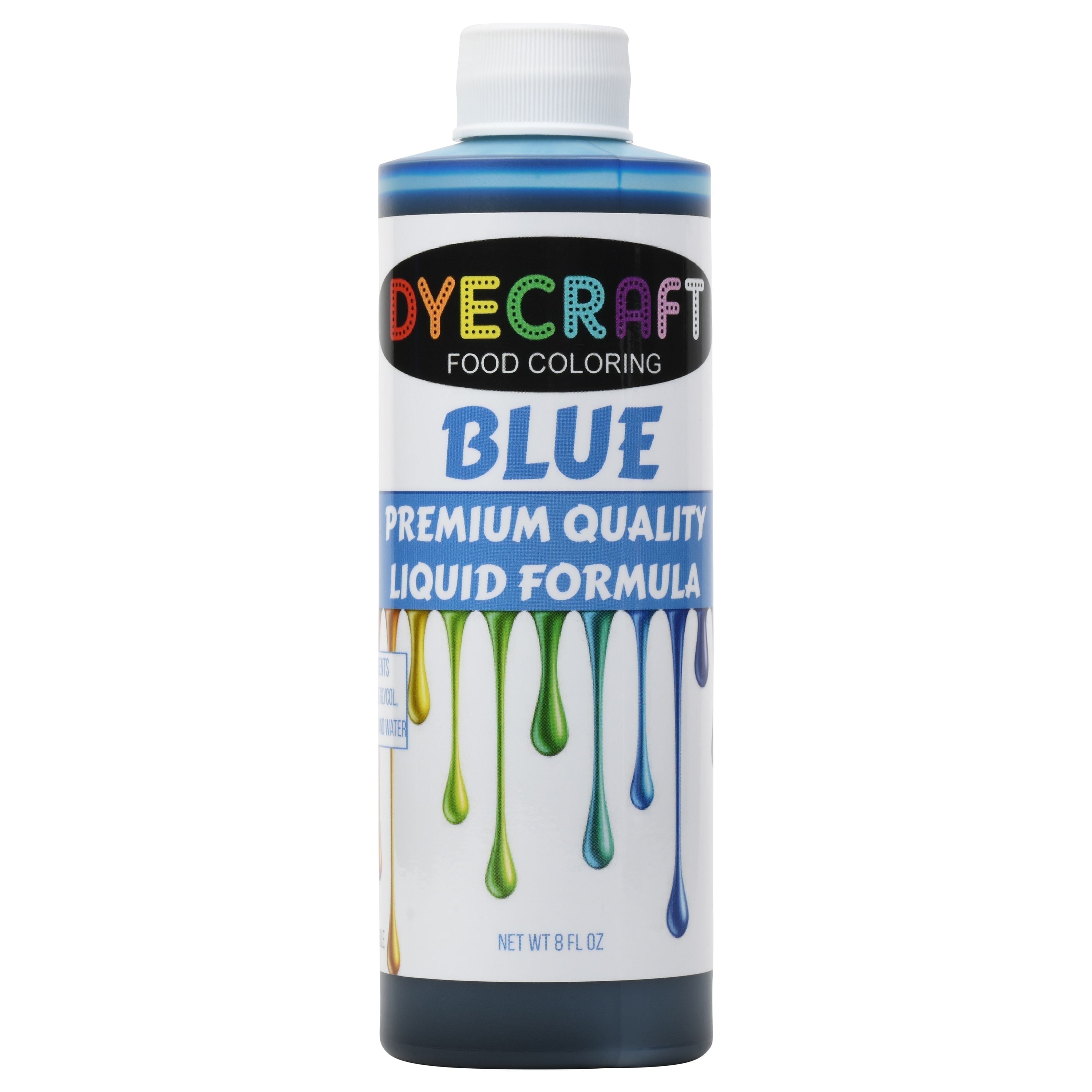 DyeCraft Blue Liquid Food Coloring, 8oz, Odorless, Tasteless, Baking ...