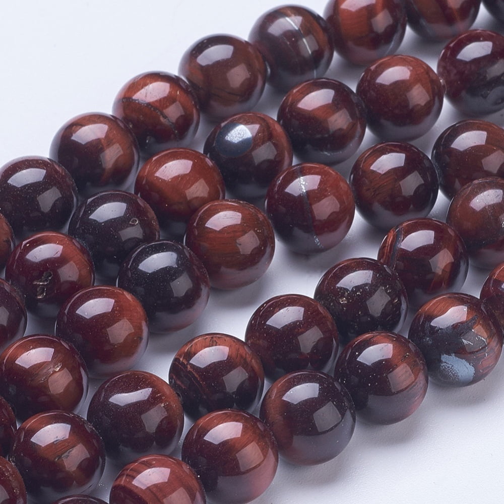 Dyed Heated Natural Red Tiger Eye Beads Strands Round 10mm Hole: 1.2mm ...