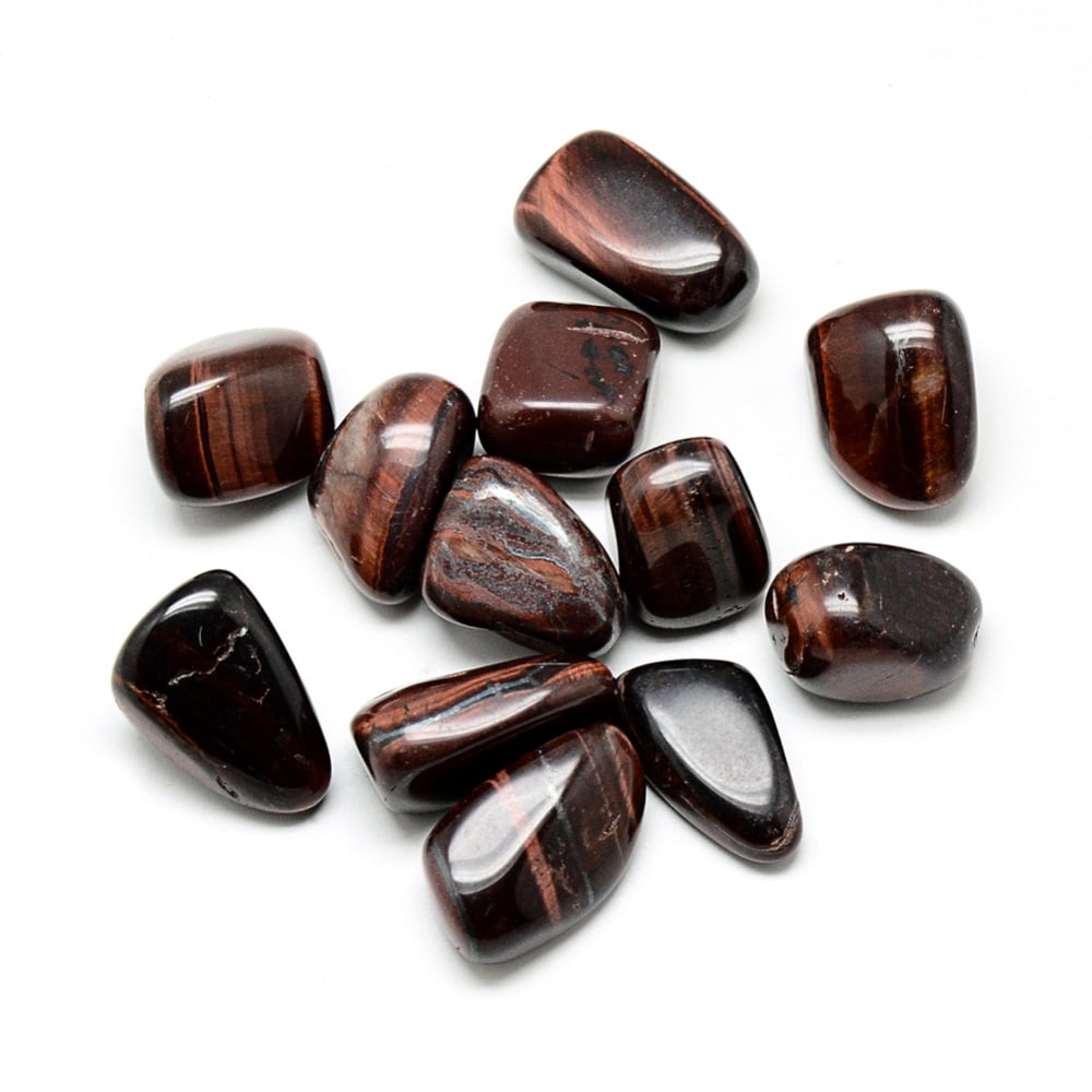 Dyed Heated Natural Red Tiger Eye Beads Tumbled Stone Healing Stones ...