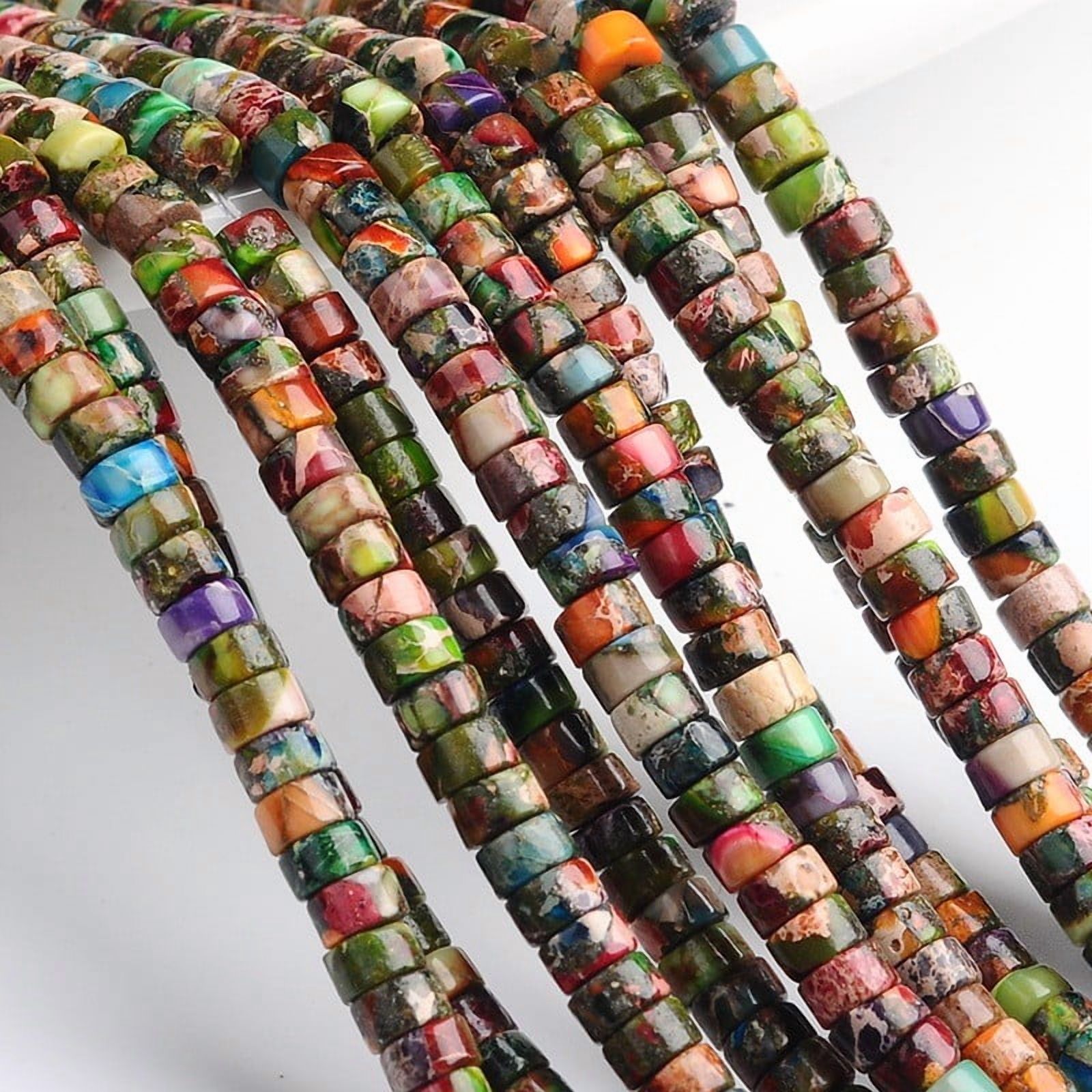 Dyed Natural Imperial Jasper Beads Strands Heishi Beads Flat Round/Disc ...