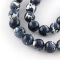 Dyed Natural Ocean White Jade Round Bead Strands Prussian Blue 6mm Hole ...