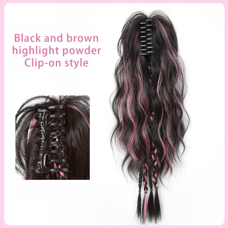 Dyed Ponytail False Braids Female Grip Water Ripple Boxing Braid Sweet ...