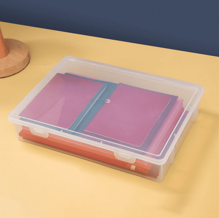 Dyegold A4 Paper Organizer Clearance,Plastic Storage Box with Latching ...