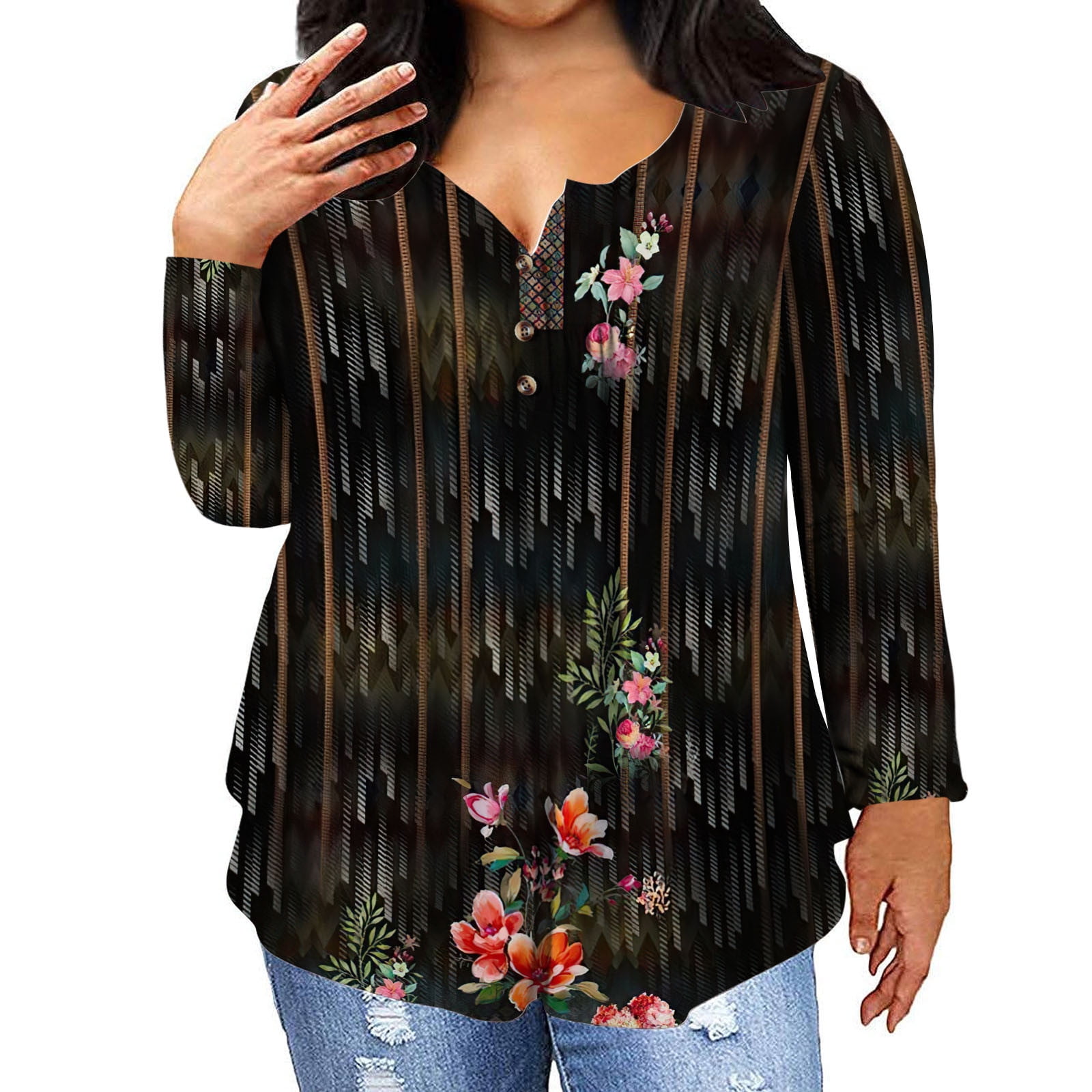 Dyegold Plus Size Summer Clothes Ladies Womens Plus Size Fall Tops ...