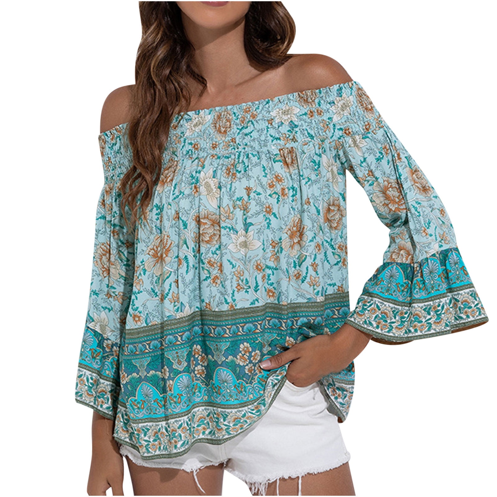 Dyegold Summer Tops for Women 2023 Trendy, Summer Boho Tops for Women ...