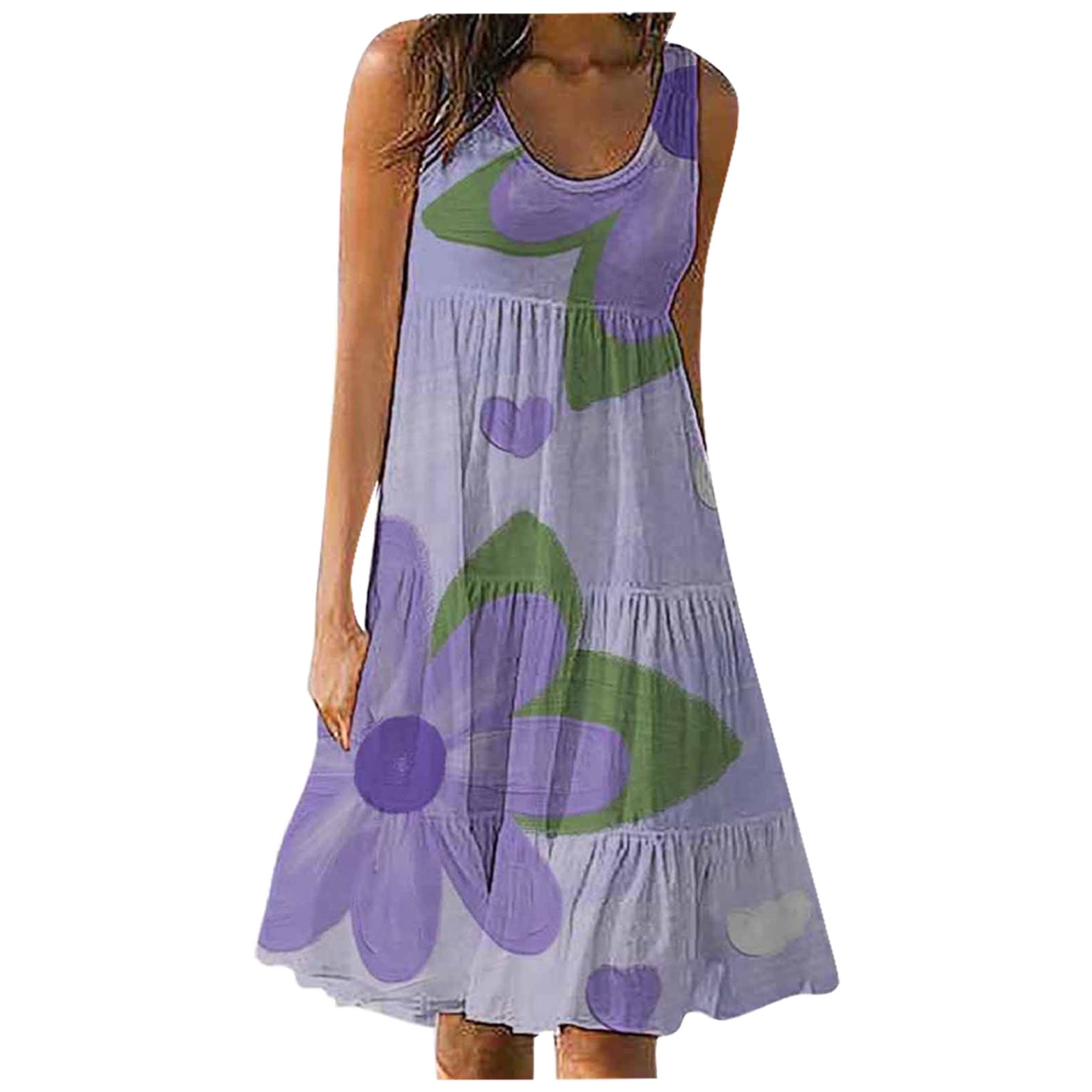 Dyegold Sundresses for Women Casual Beach - Dresses for Women U Neck ...