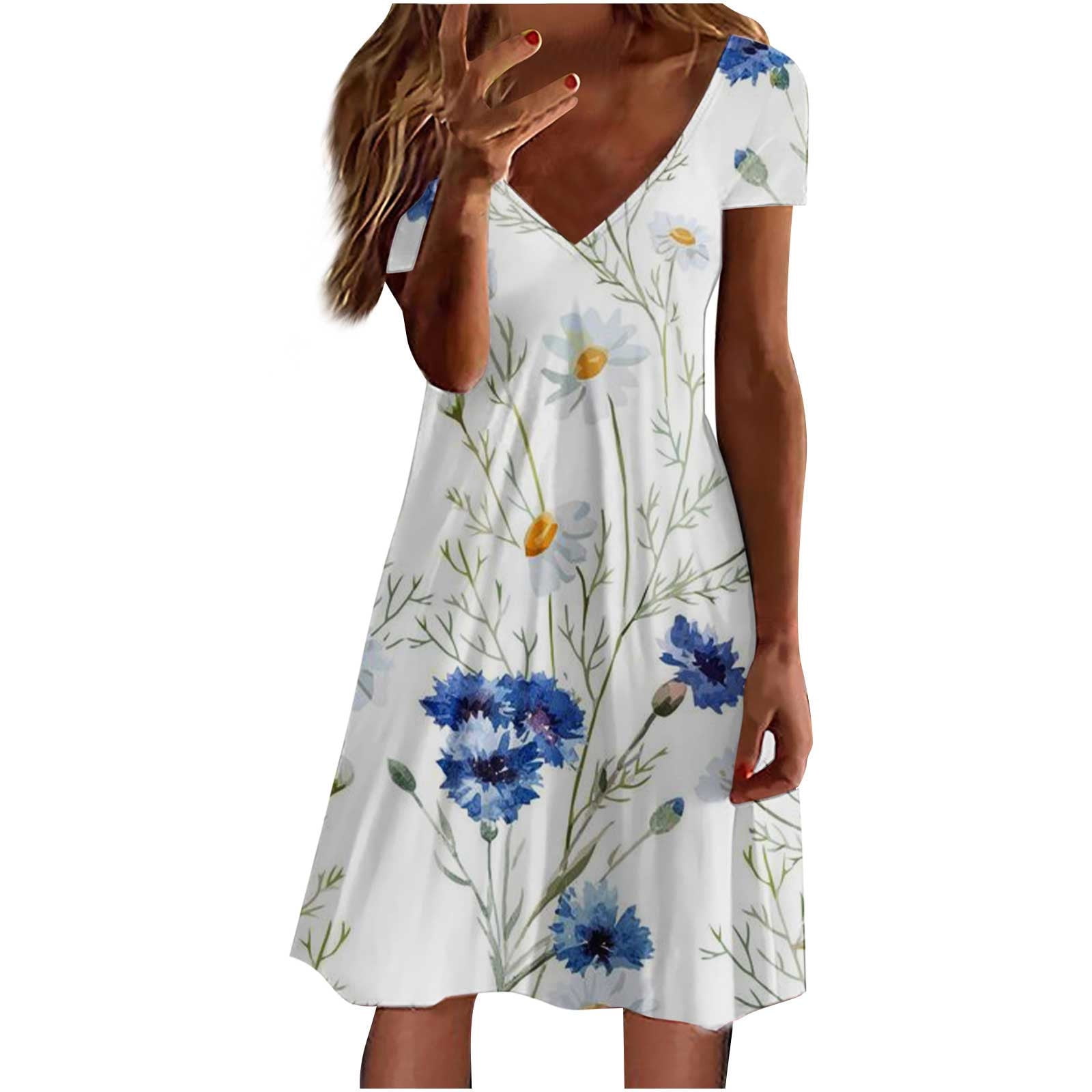 Dyegold Sundresses for Women Casual Summer - Beach Dresses for Women ...