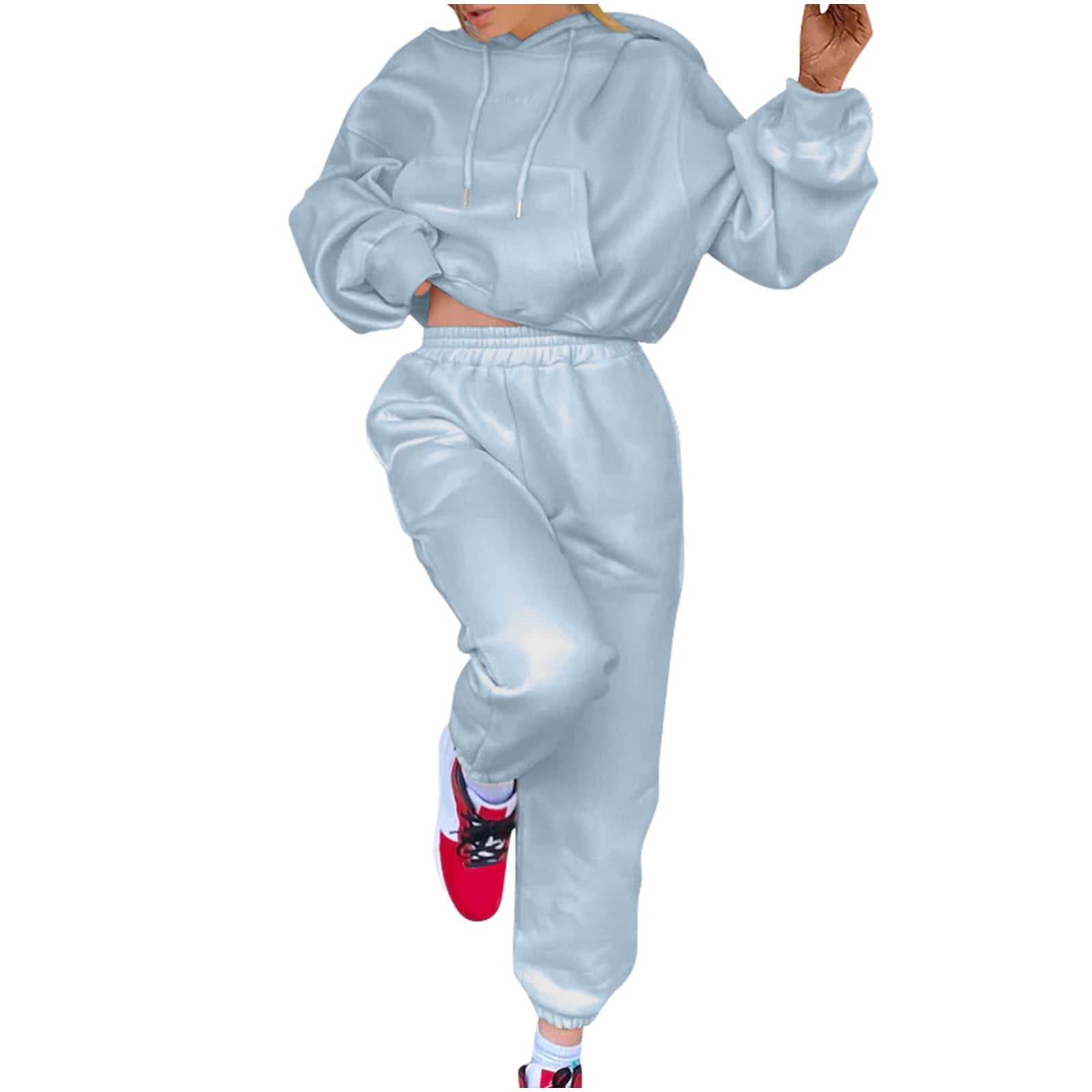 Dyegold Women's Two Piece Outfits Matching Sets Long Sleeve Hoodies ...