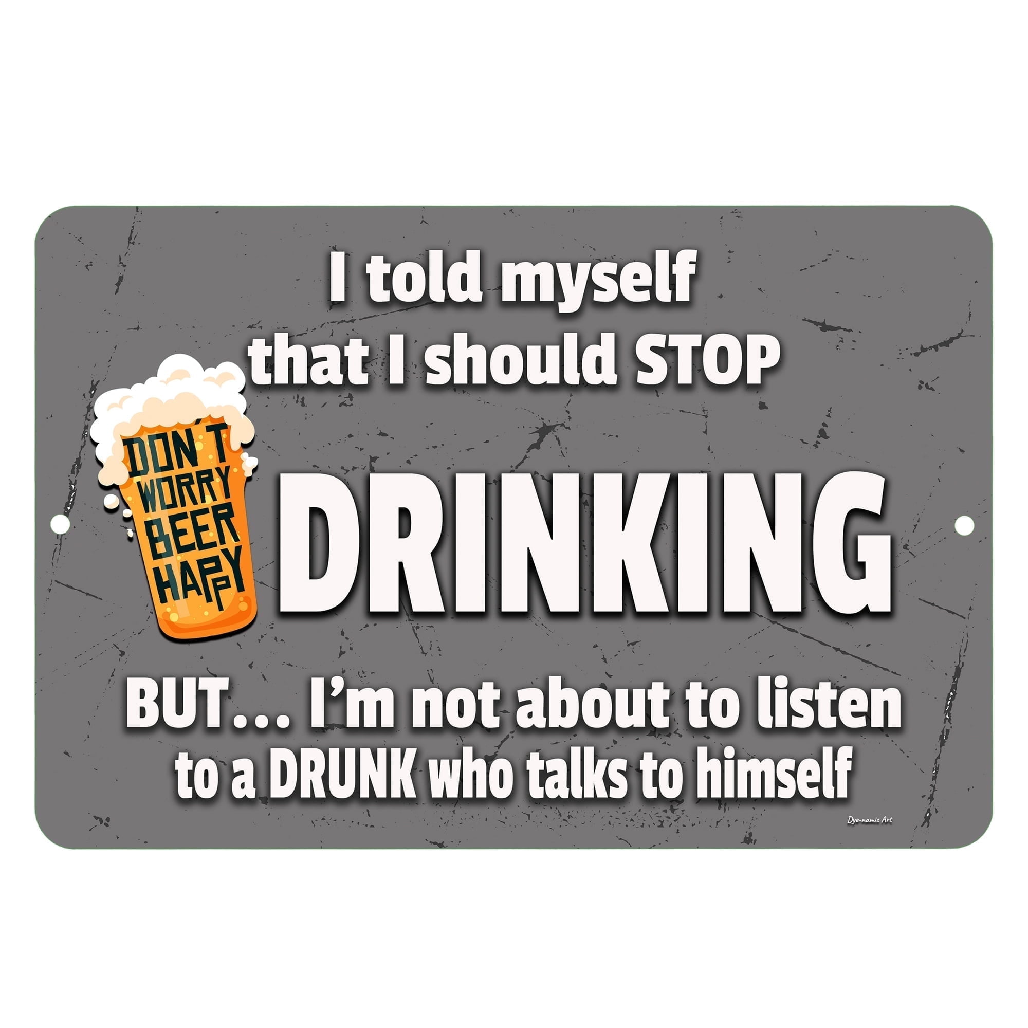 Dyenamic Art Funny Bar Metal Sign – Drinking Humor for Man Cave or Home ...