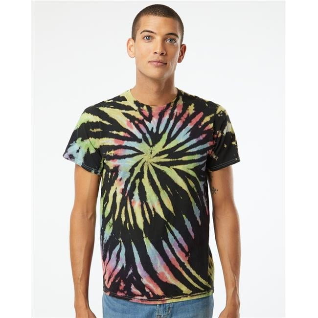 Dyenomite B01214533 Multi Color Spiral Tie-Dyed T-Shirt, Everglades ...