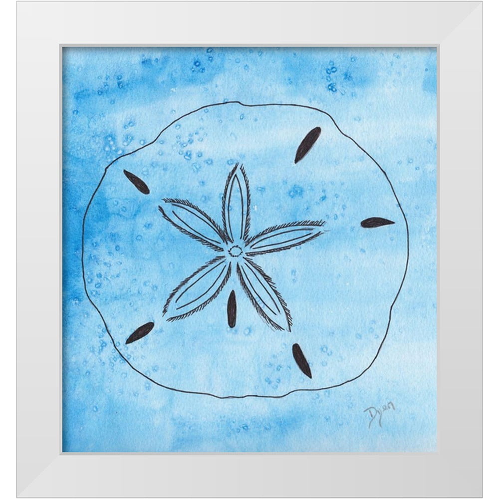 Dyer, Beverly 20x21 White Modern Wood Framed Museum Art Print Titled - Coastal Sand Dollar ...