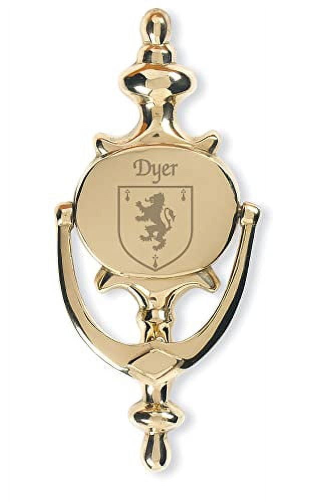 Dyer Irish Coat of Arms Brass Door Knocker - Walmart.com