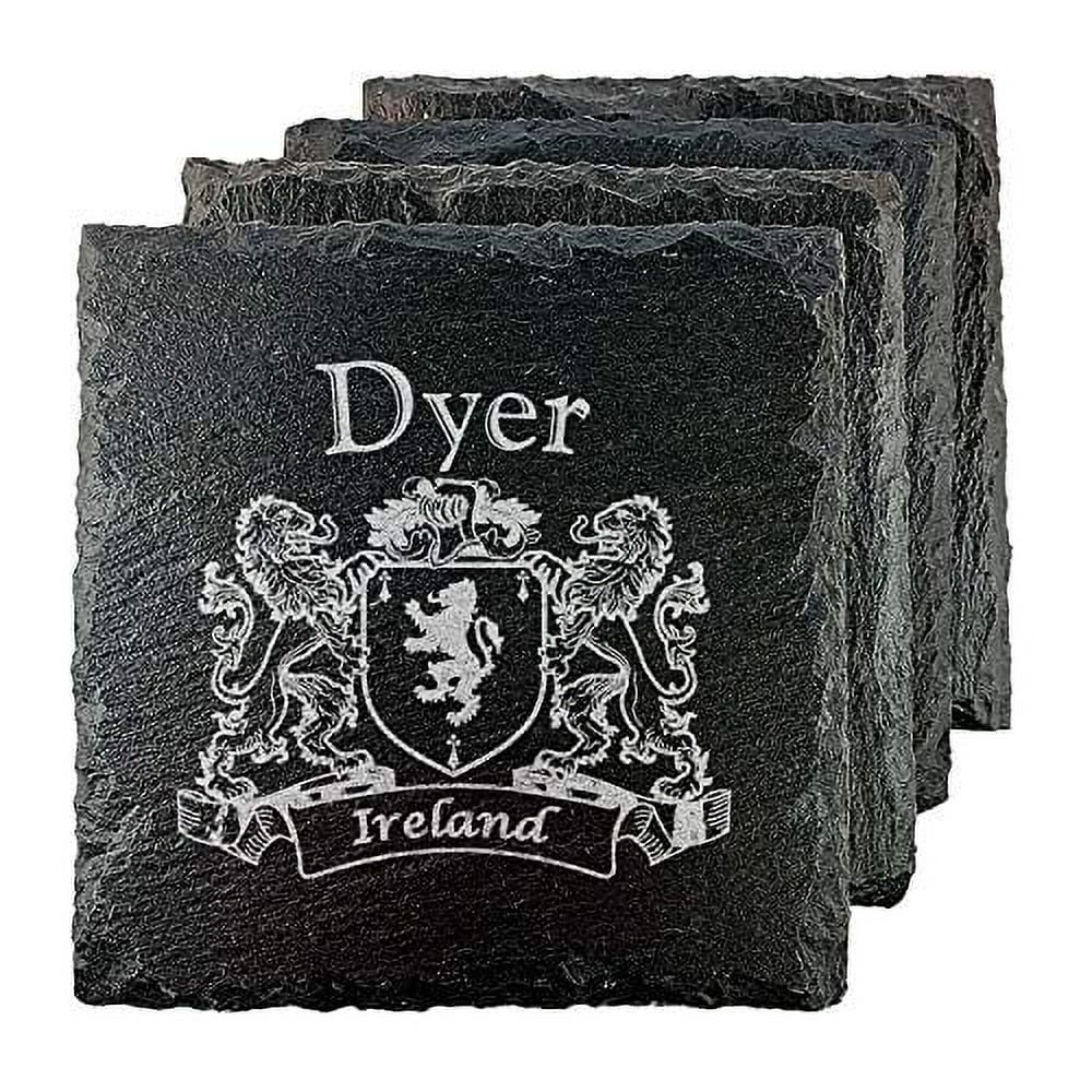Dyer Irish Coat of Arms Slate Coasters - Set of 4 - Walmart.com