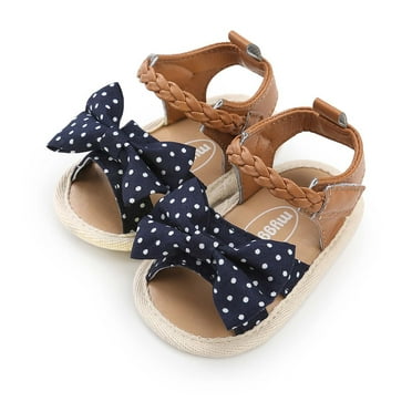 SHEMALL Toddler Girls Bow-knot Sandals Kids Beach Shoes Baby First Walkers - Walmart.com