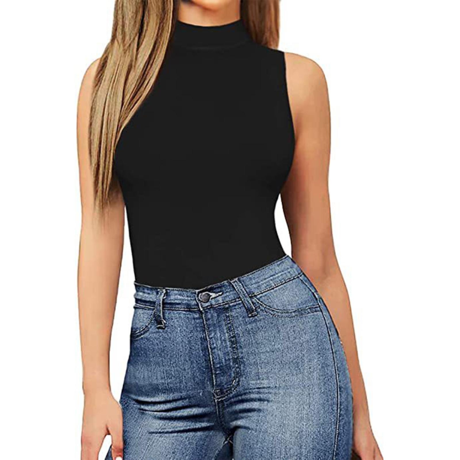 Dyfzdhu Bodysuit Tops for Women Bottoming Jumpsuit Sexy Slim Hot Girl ...