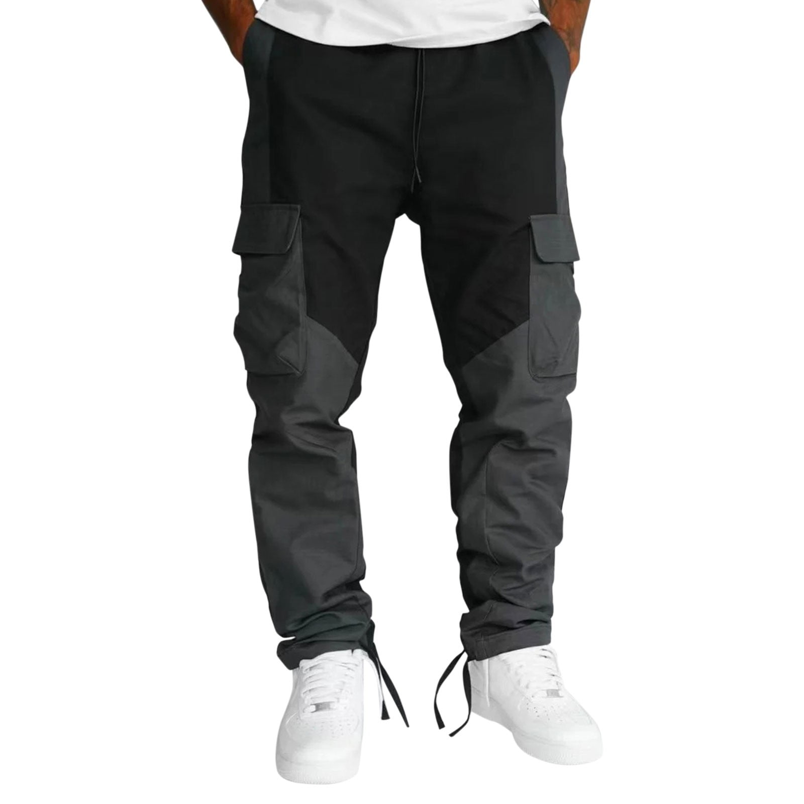 Dyfzdhu Cargo Pants for Men Casual Overalls Hiking Pants Workout ...