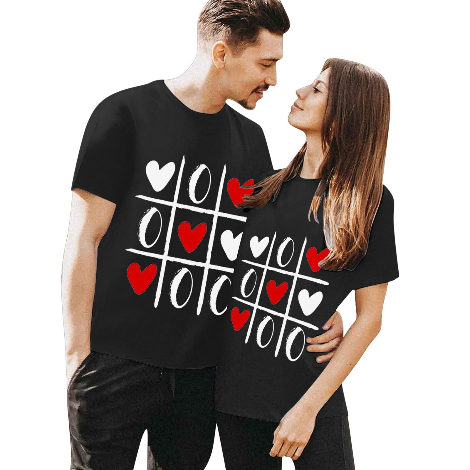 Dyfzdhu Couples Matching Outfits Valentine's Day Gifts Trendy Graphic ...