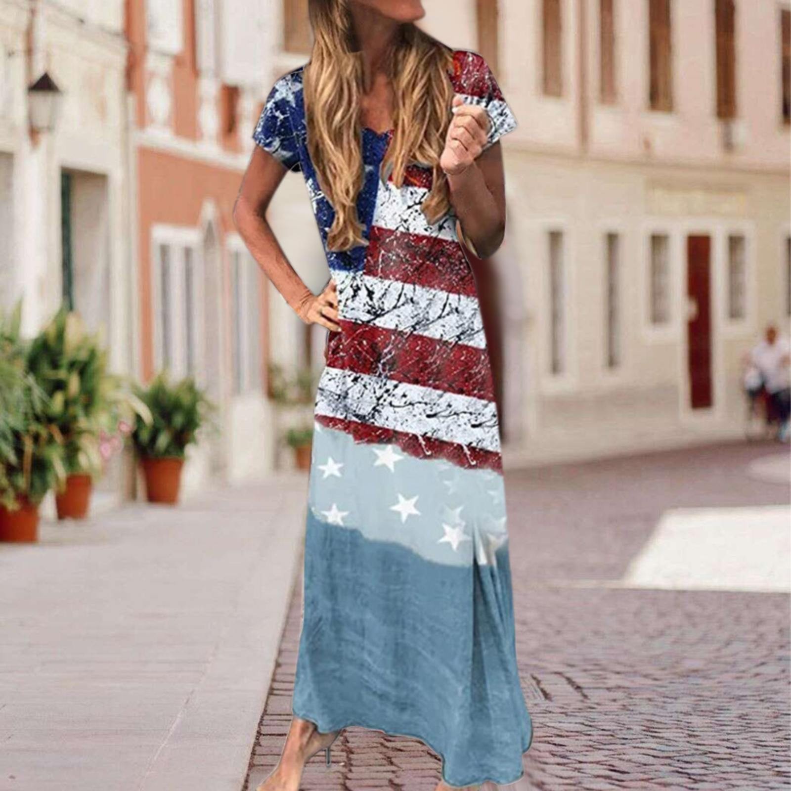 Dyfzdhu Independence Day Dresses for Women 4th Of July American Flag ...