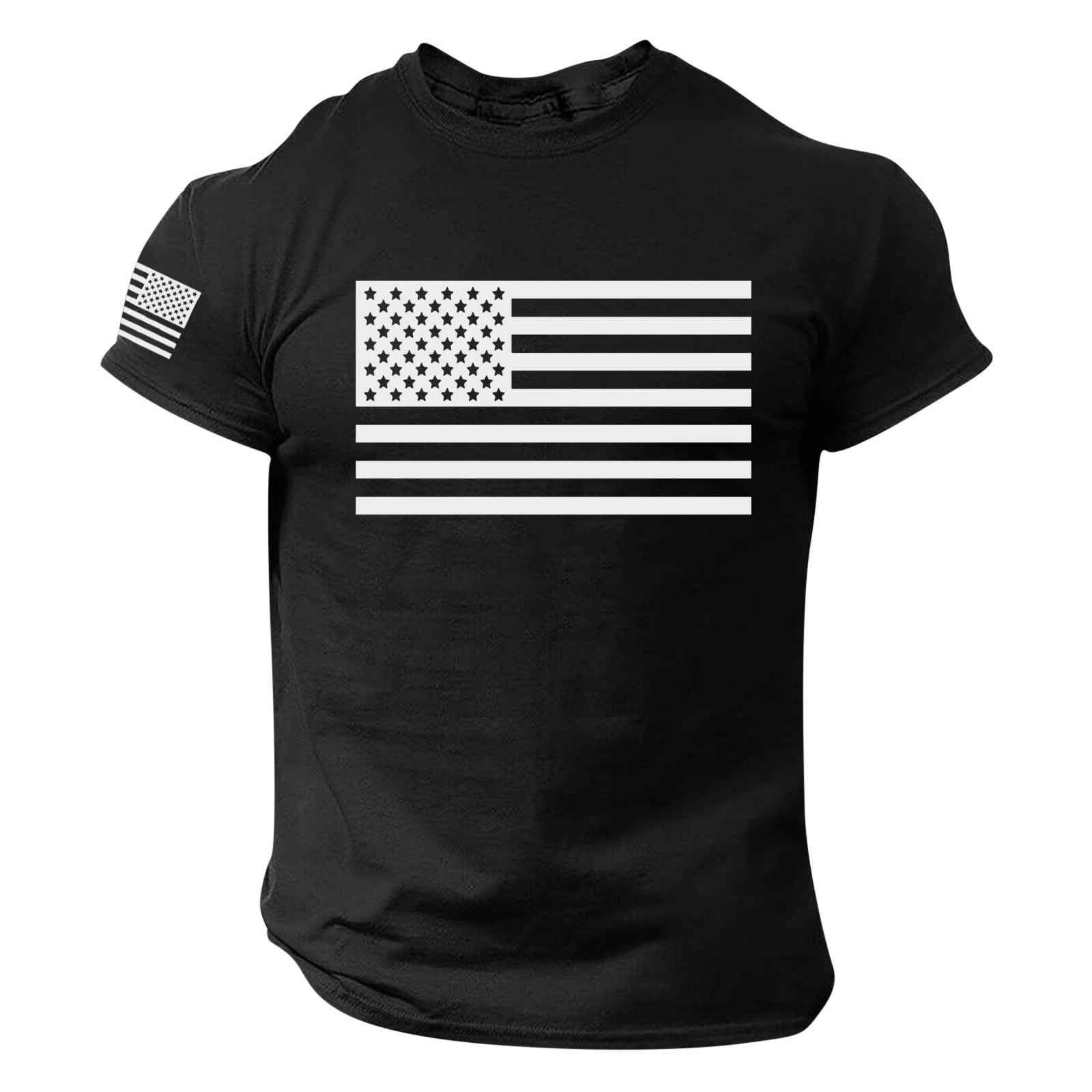 Dyfzdhu Independence Day Shirts for Men Short Sleeve American Flag ...