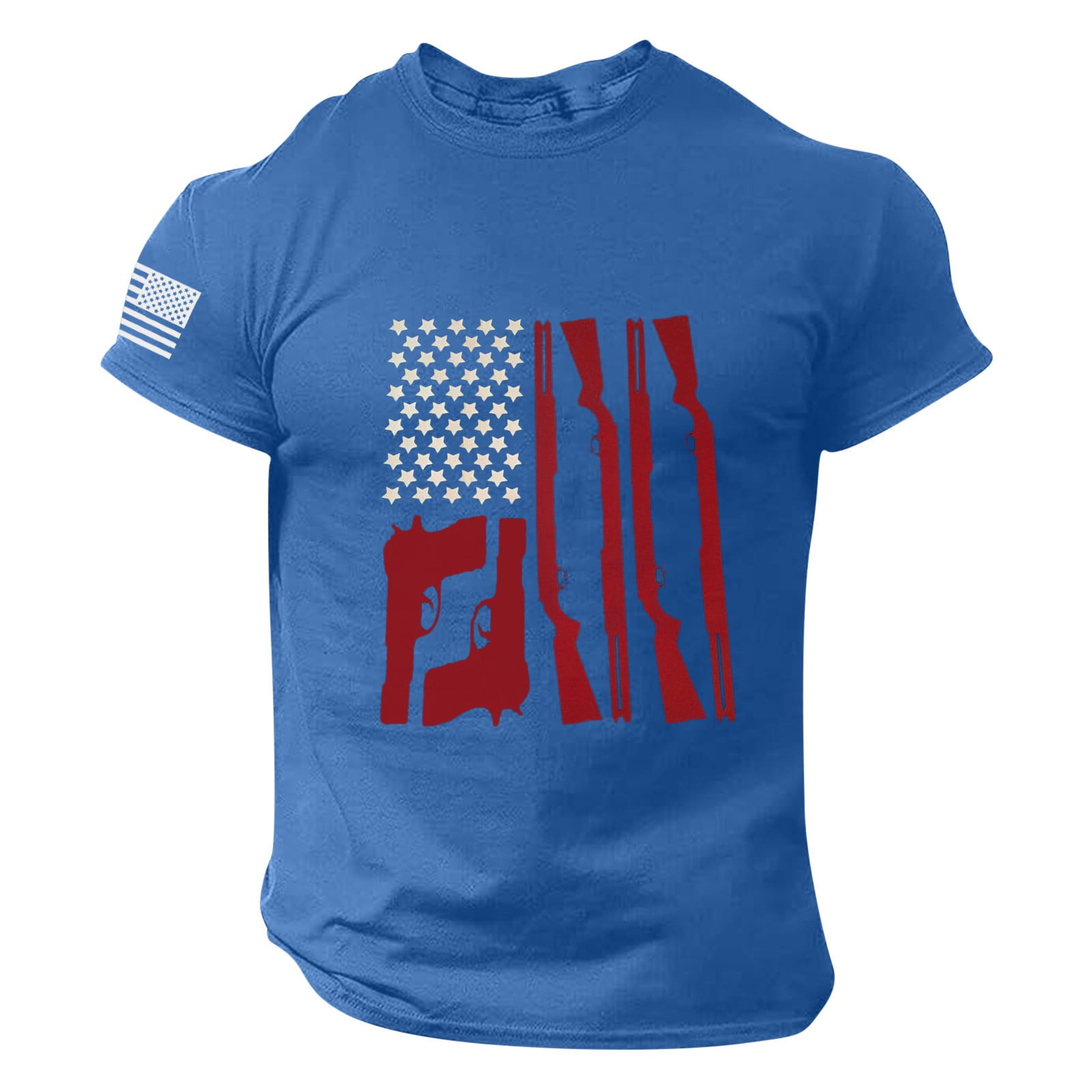 Dyfzdhu Independence Day Shirts for Men 4th of July USA Flag Graphic T ...