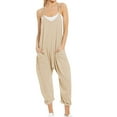 Dyfzdhu Jumpsuits For Women Casual Summer Jumpsuit Sleeveless Loose ...