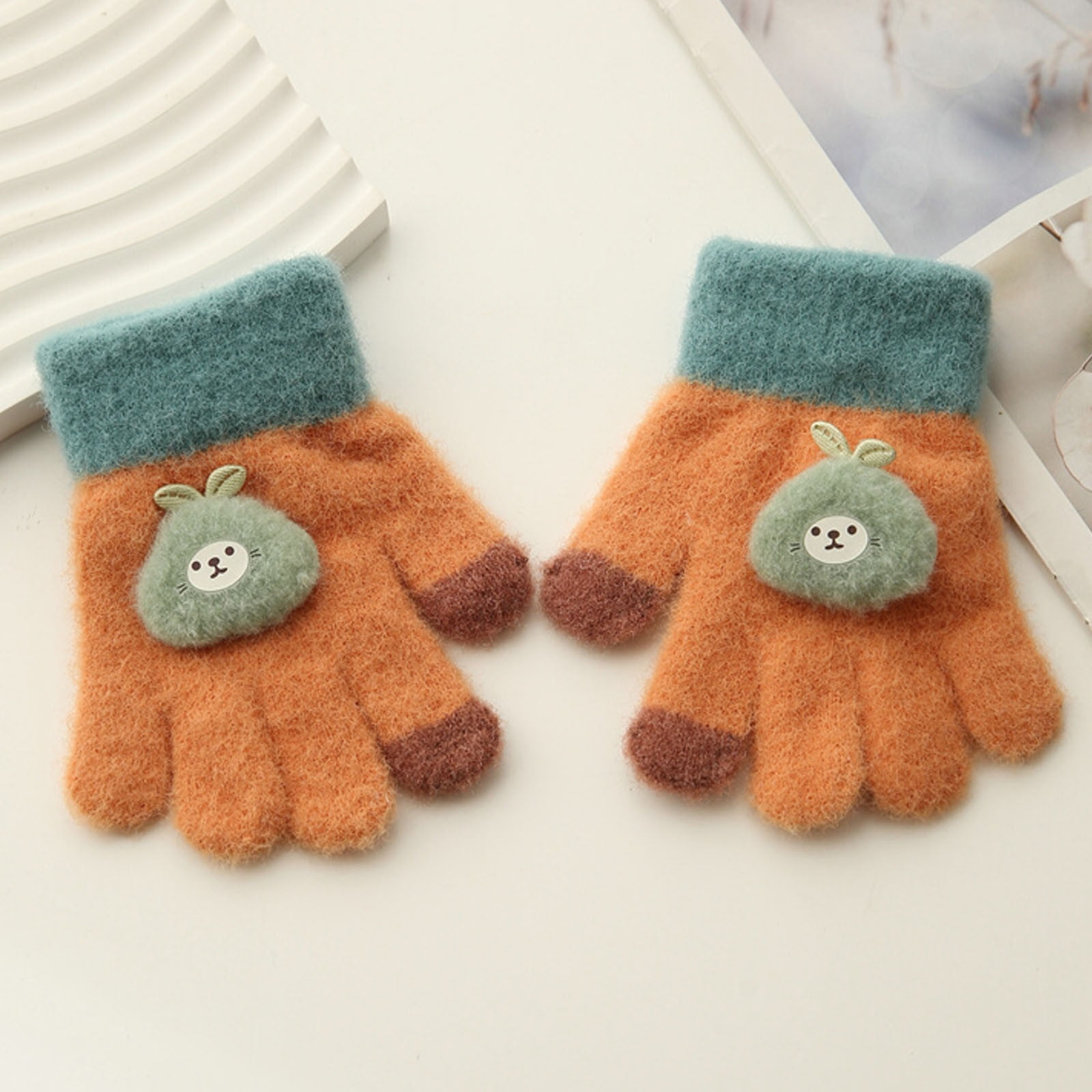 Dyfzdhu Kid Winter Gloves Children Stretchy Warm Gloves Boys Or Girls ...