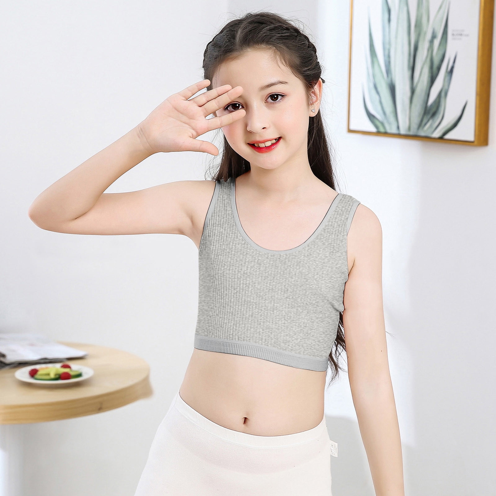 Dyfzdhu Kids Girls Underwear Cotton Bra Vest Children Underclothes ...