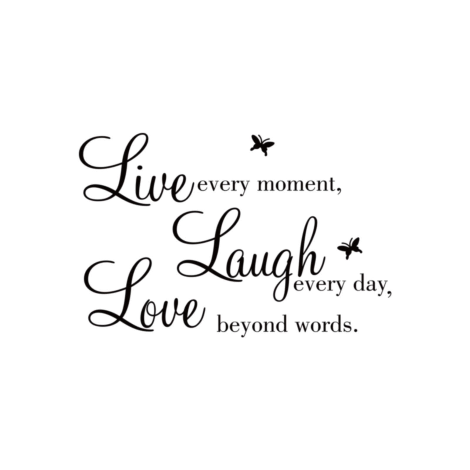 Dyfzdhu Live Love Butterfly Removable Wall Decal Room Decoration Tv