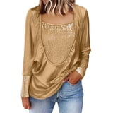 Dyfzdhu Long Sleeve Shirts For Women Elegant Blouse Long Sleeves ...