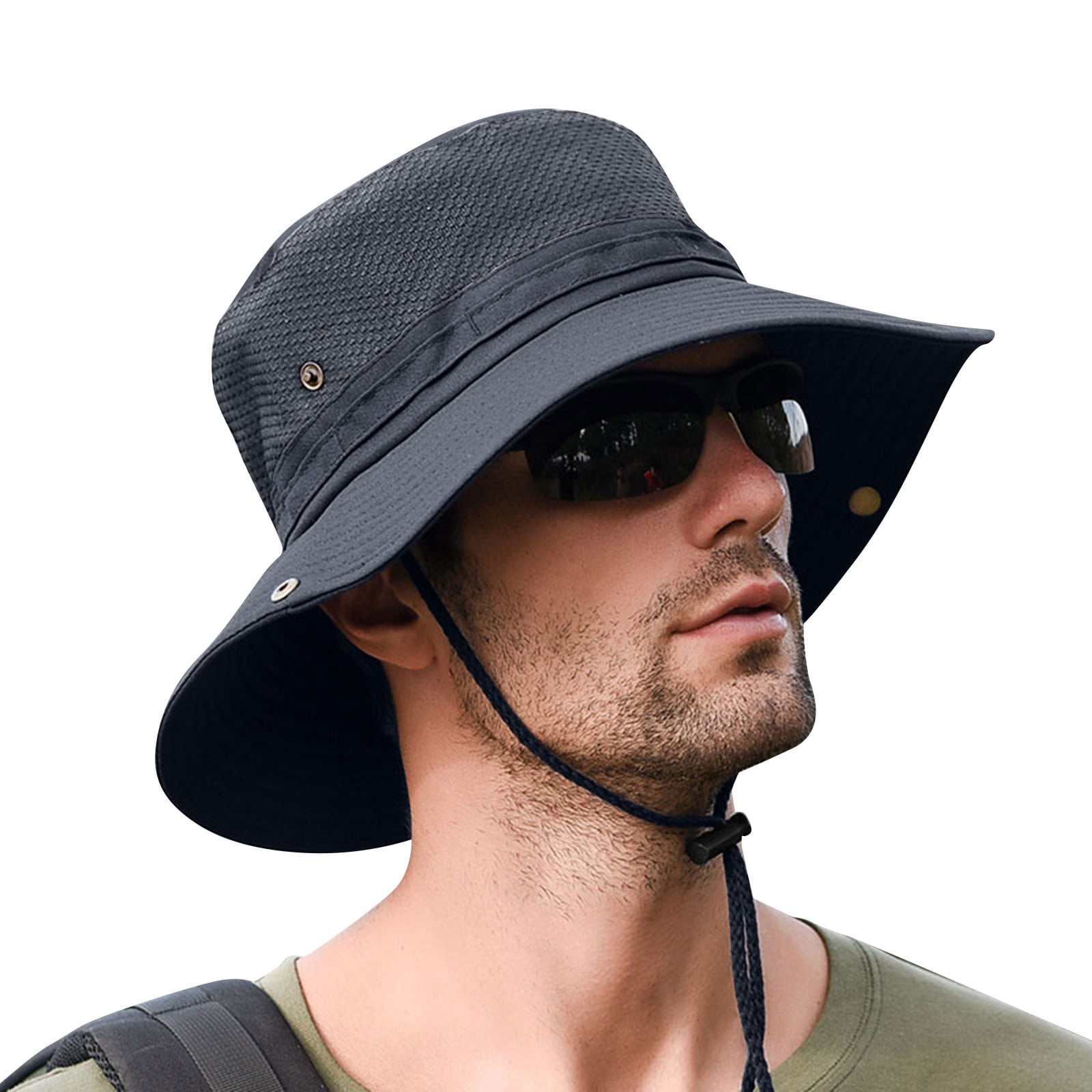 Dyfzdhu Men's Uv Protection Wide Sun Hats Cooling Mesh Ponytail Hole ...