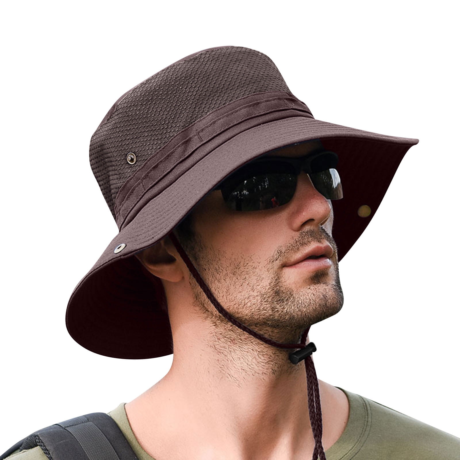 Dyfzdhu Men's Uv Protection Wide Sun Hats Cooling Mesh Ponytail Hole ...