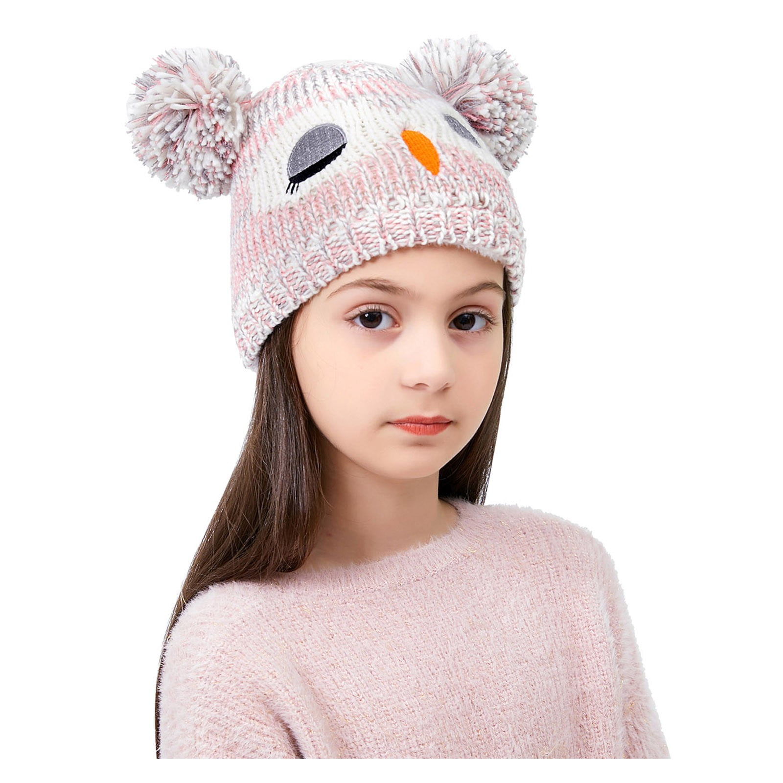 Dyfzdhu Outdoor Winter Child Neutral Warm Cartoons Hats Autumn Knitted ...