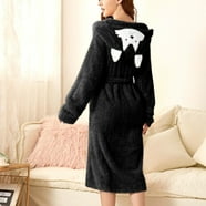 Just Love Plush Lined Soft Critter Robe with Sherpa Trim for Women ...