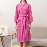 Lissome Women's and Women's Plus Size Waffle Knit Wrap Robe - Walmart.com