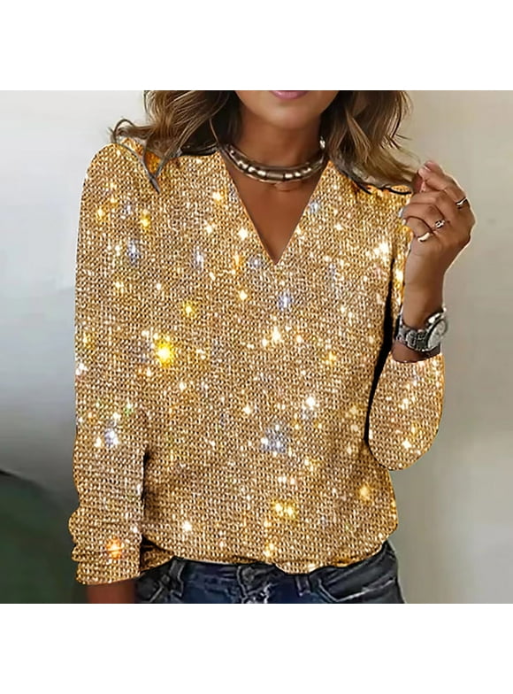 Gold Sequined Tops
