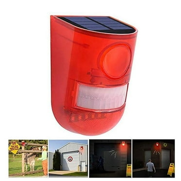 Solar Strobe Light with Motion Sensor, 6 LED Solar Security Light Alarm ...