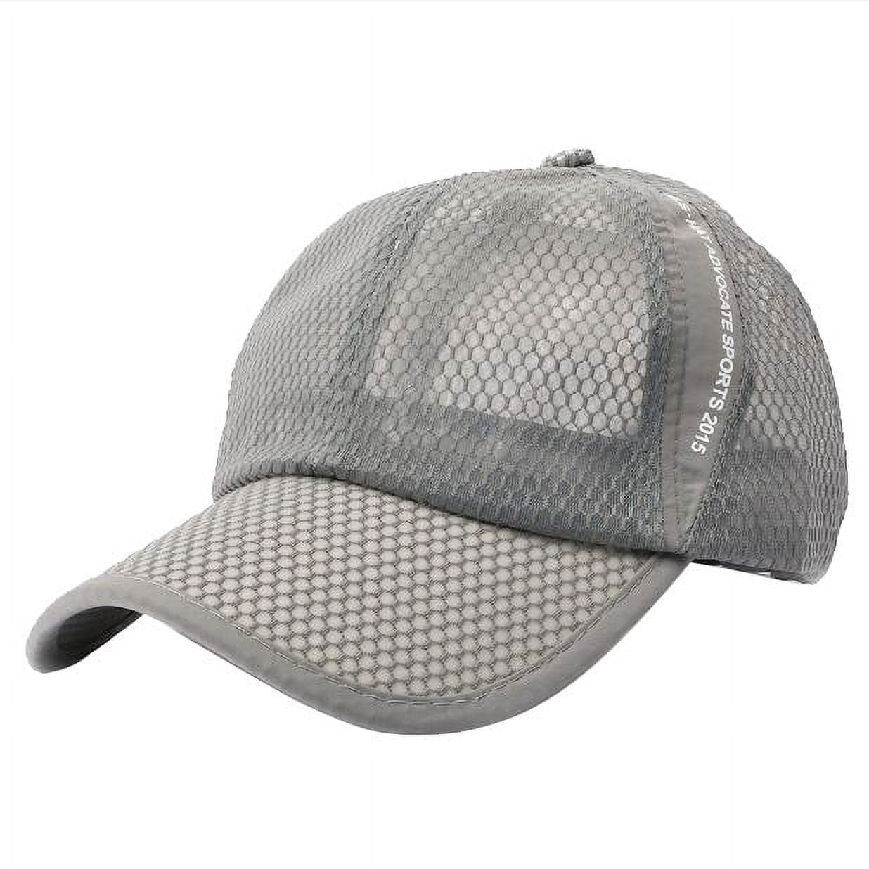 Dyfzdhu Summer Breathable Mesh Baseball Cap Men Women Sport Hats Gray ...