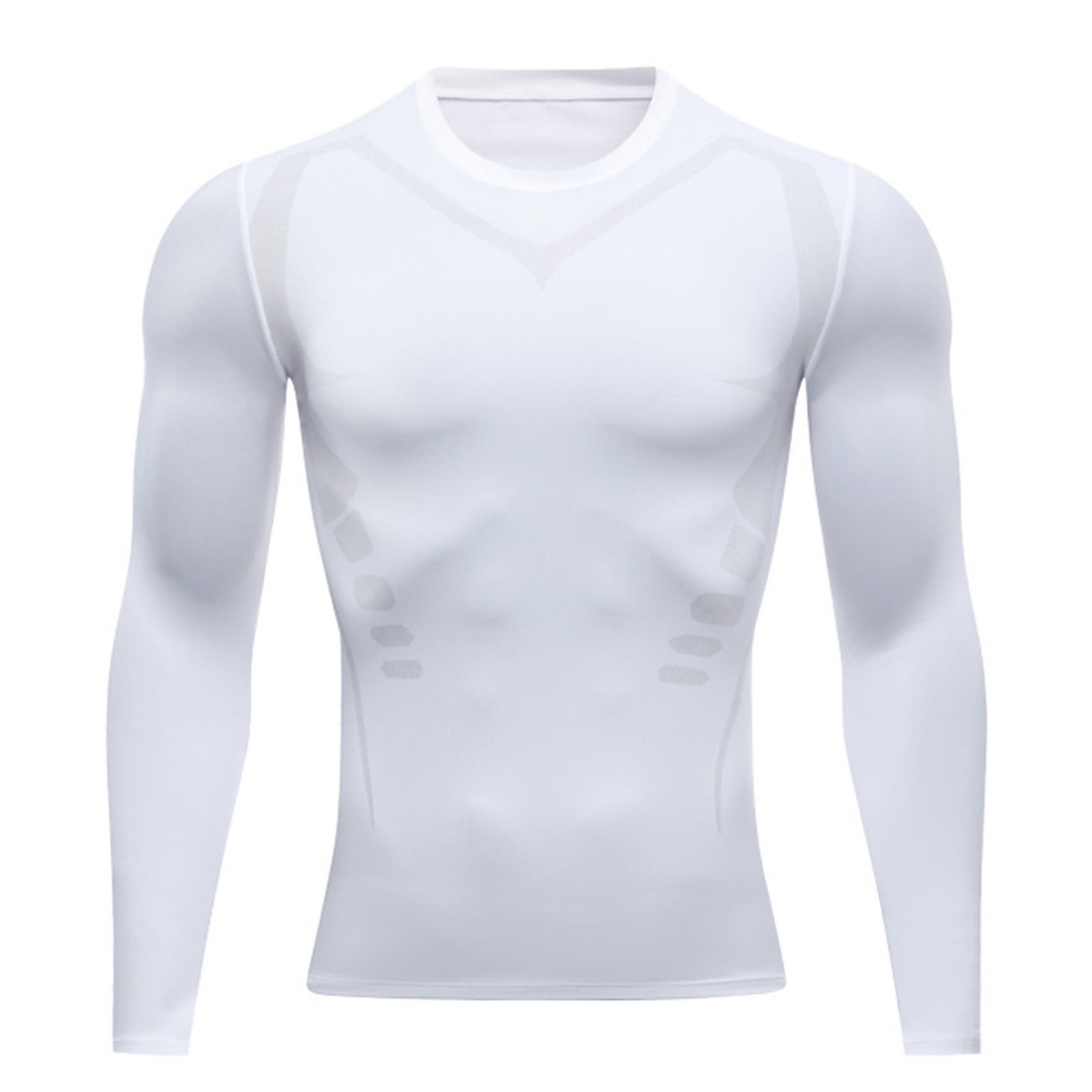 Dyfzdhu T Shirts for Men Compression Long Sleeve Base Layer Athletic ...