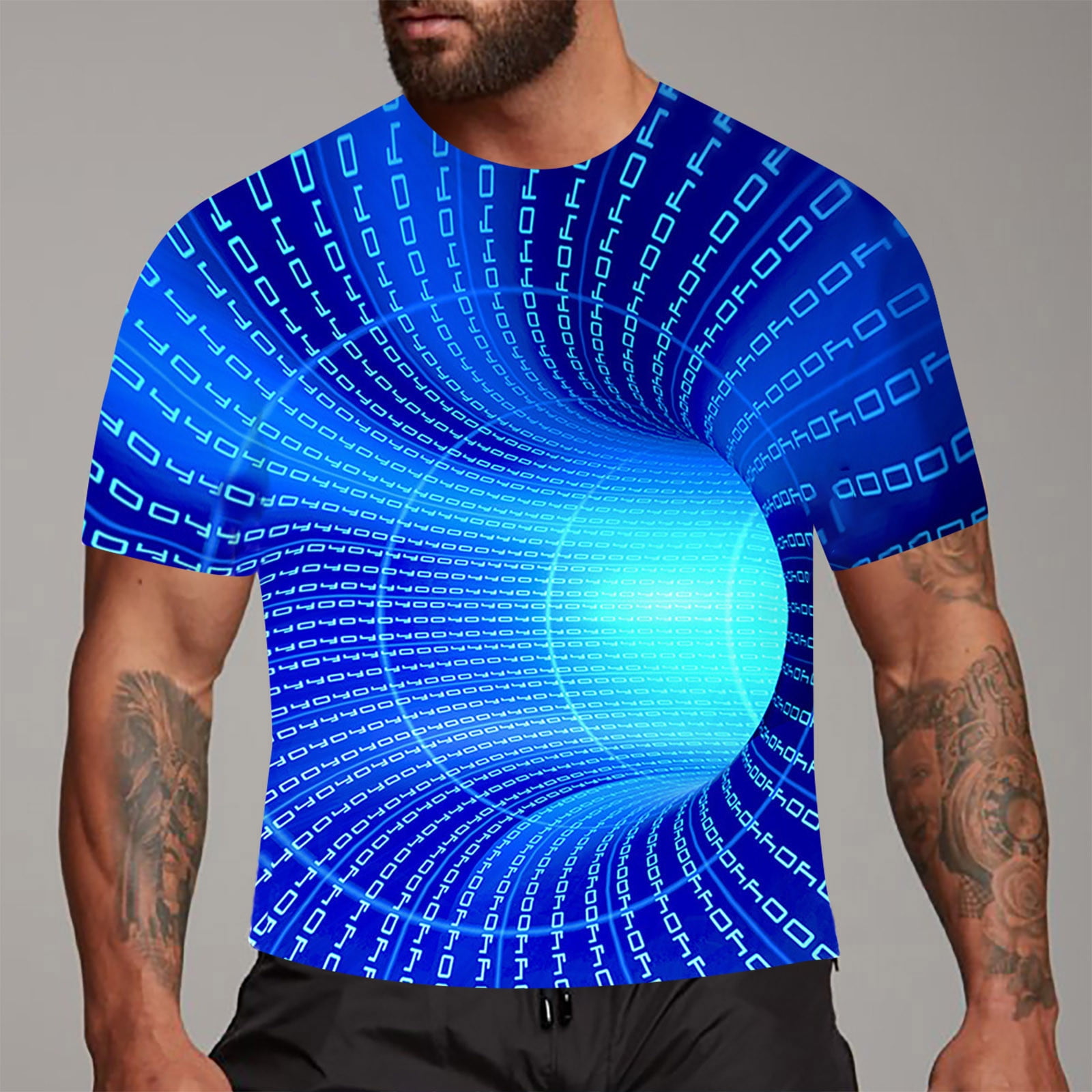 Dyfzdhu T Shirts for Men Trendy 3D Print Funny Graphics Pattern ...