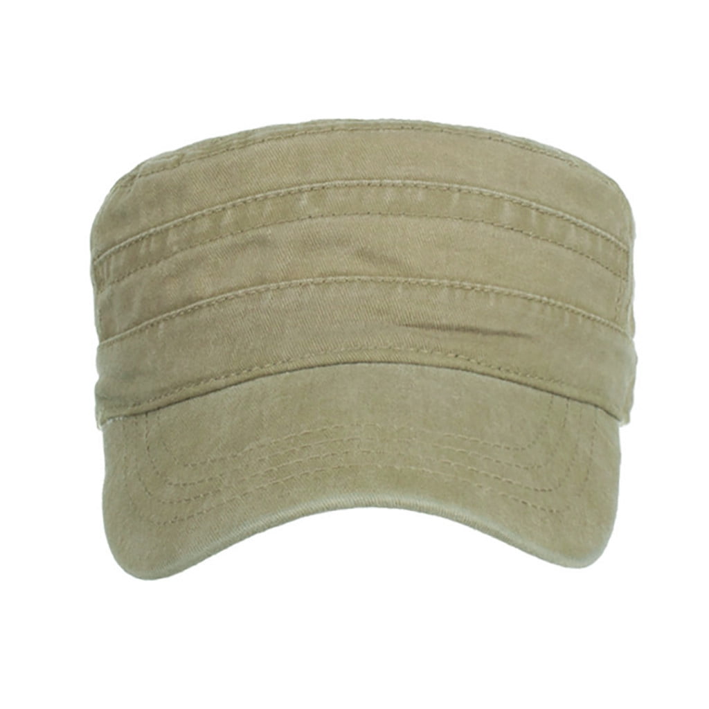 Dyfzdhu Washed Cotton Military Caps Cadet Caps Unique Design Vintage ...