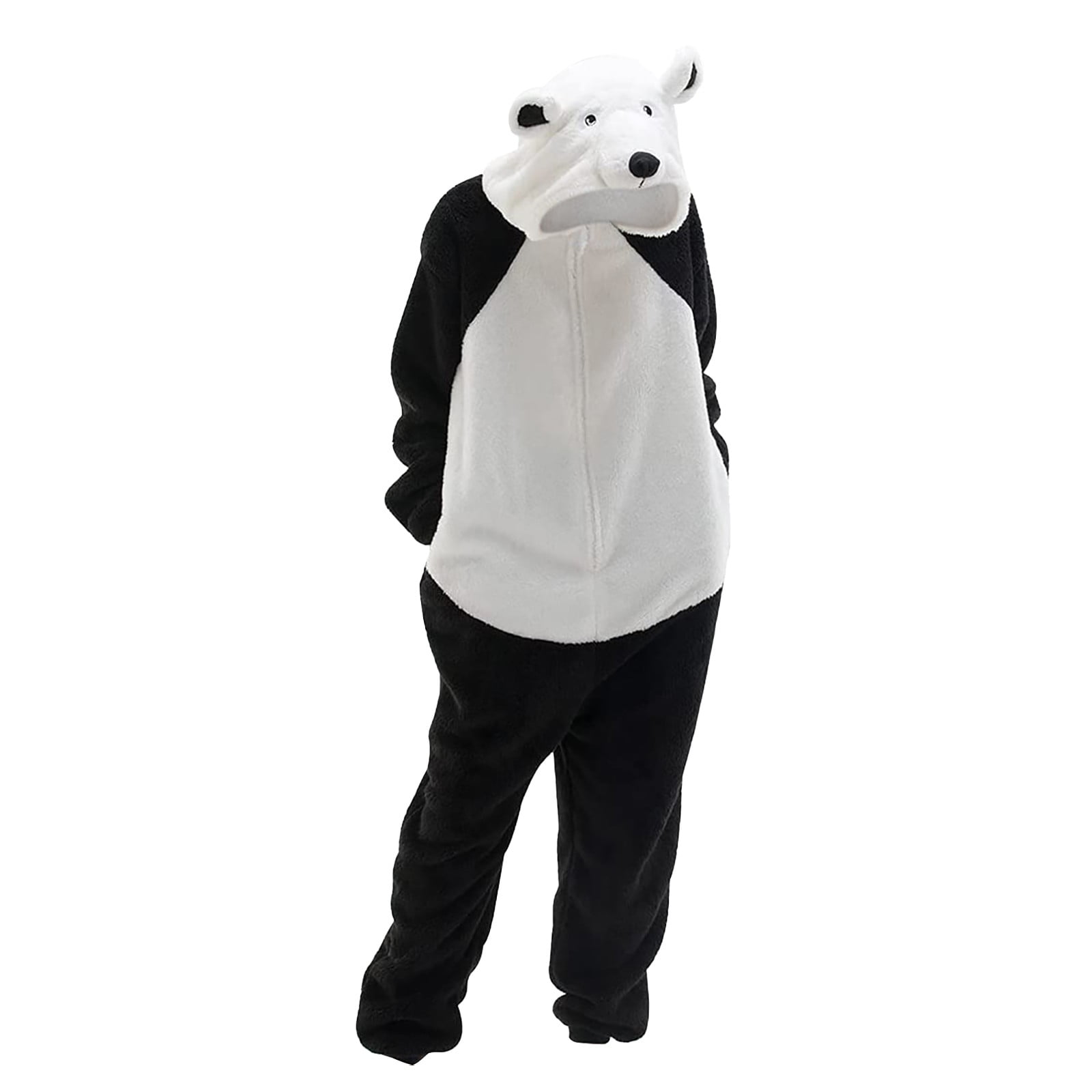 Dyfzdhu Women Onesie Pajamas Fleece Sleepwear Hooded Jumpsuit Rompers Clubwear Nightwear Plush