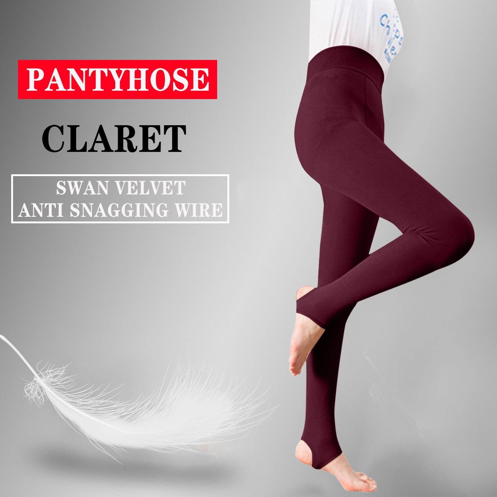 Dyfzdhu Women Winter Leggings Solid Color Thick Lined Thermal Pantyhose ...