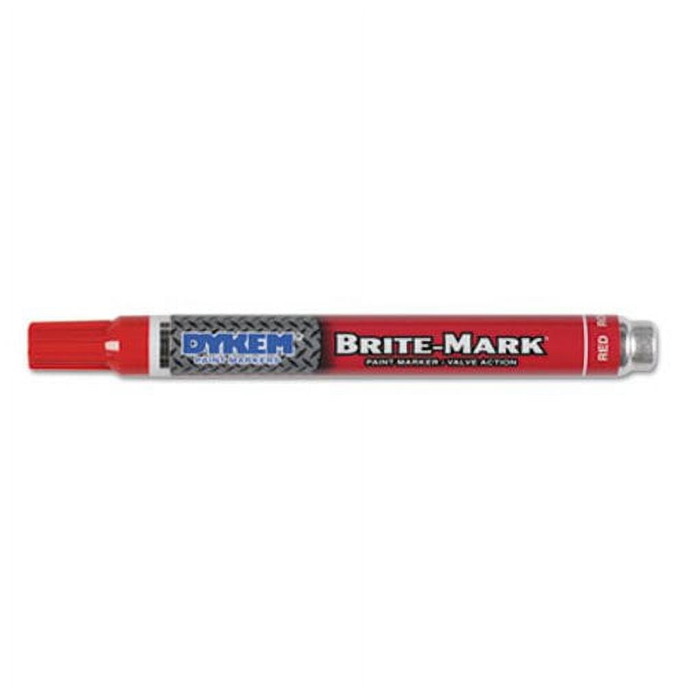 Dykem BRITE-MARK Layout Marking Pen, Medium Point, Red, 12/Box ...